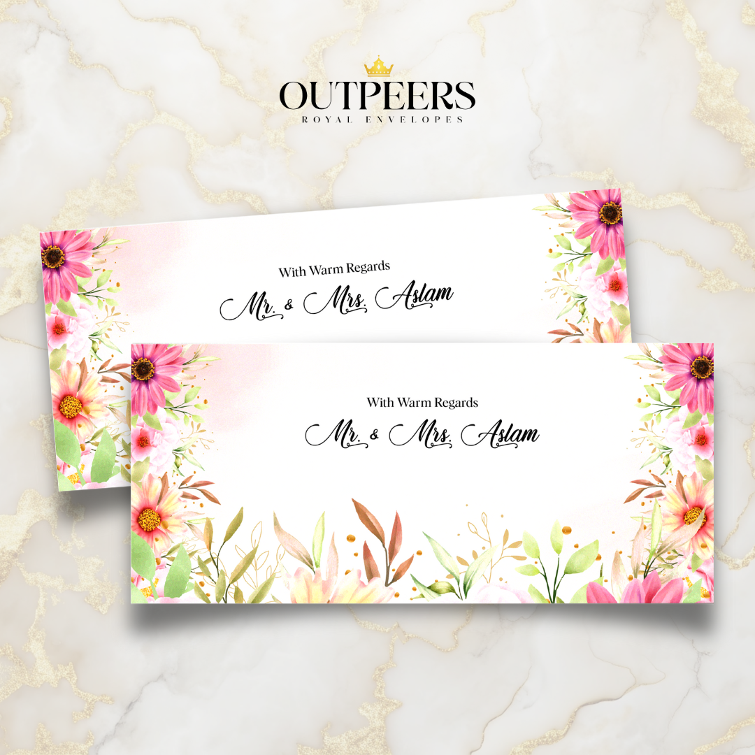 Floral Watercolor – Outpeers - Name Envelopes - Customized Envelopes